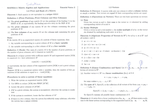 Solutions to MATH 2111 (Tutorial Notes 2) (Pivot, Rank, Linear ...