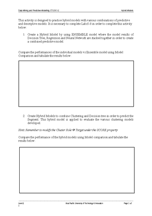Lab7 Neural Network Models - Data Mining and Predictive Modelling CT119-3-2 Neural Network ...