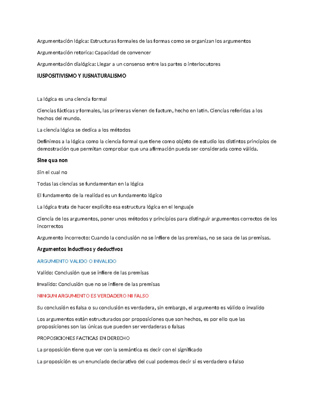 Lógica - Argumentación lógica: Estructuras formales de las formas como ...
