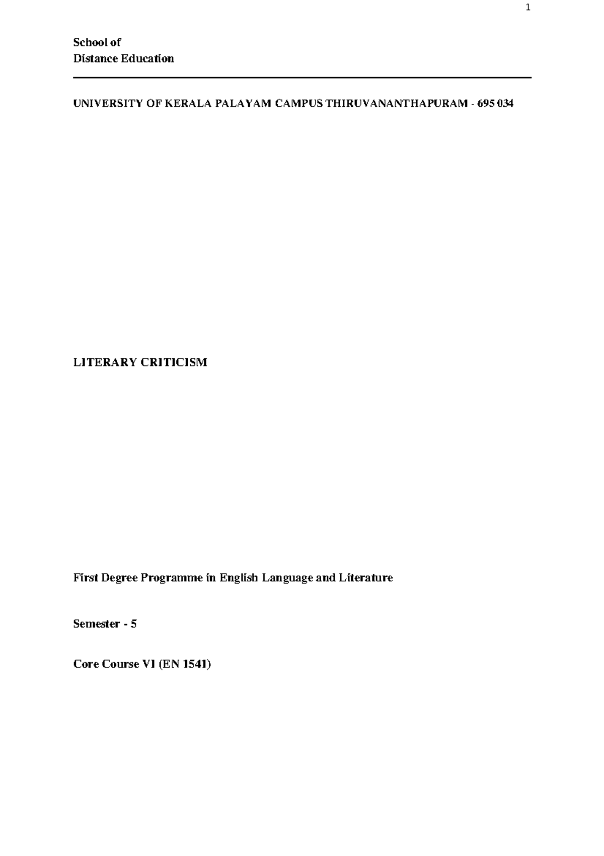 Literary Criticism - Very useful notes for students - History of ...