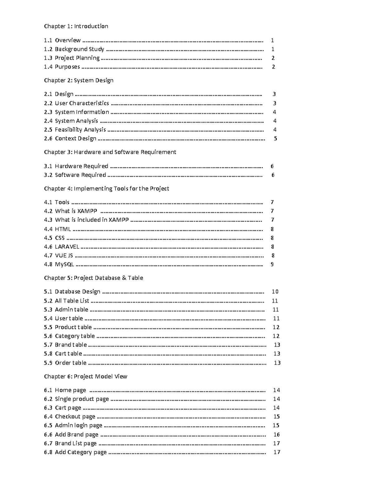 Pdfcoffee - report - Chapter 1: Introduction 1 Overview 1 Background Study 1 Project Planning 1 ...