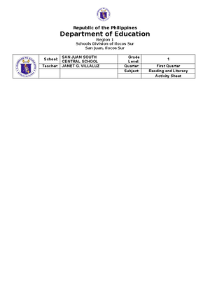 PT EPP-IA 5 Q1 - ESSAY - EPP TEST FIRST QUARTER INDUSTRIAL ARTS I ...
