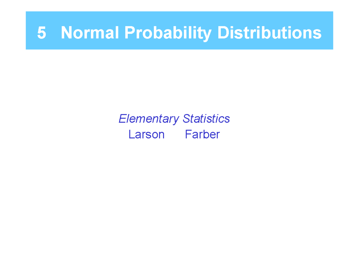Lecture notes, lecture 5.1-5.6 - Introduction to normal distributions ...