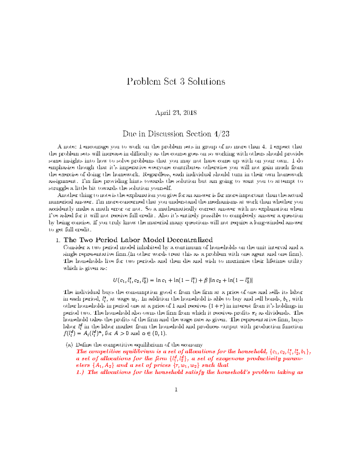 PS3 solutions - Problem Set 3 Solutions April 23, 2018 Due in ...