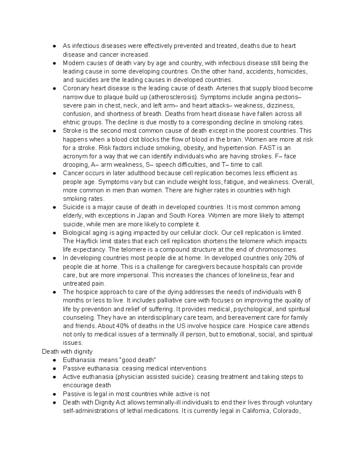 Chapter 13 The Death - These notes are from Monica Lawson's class ...