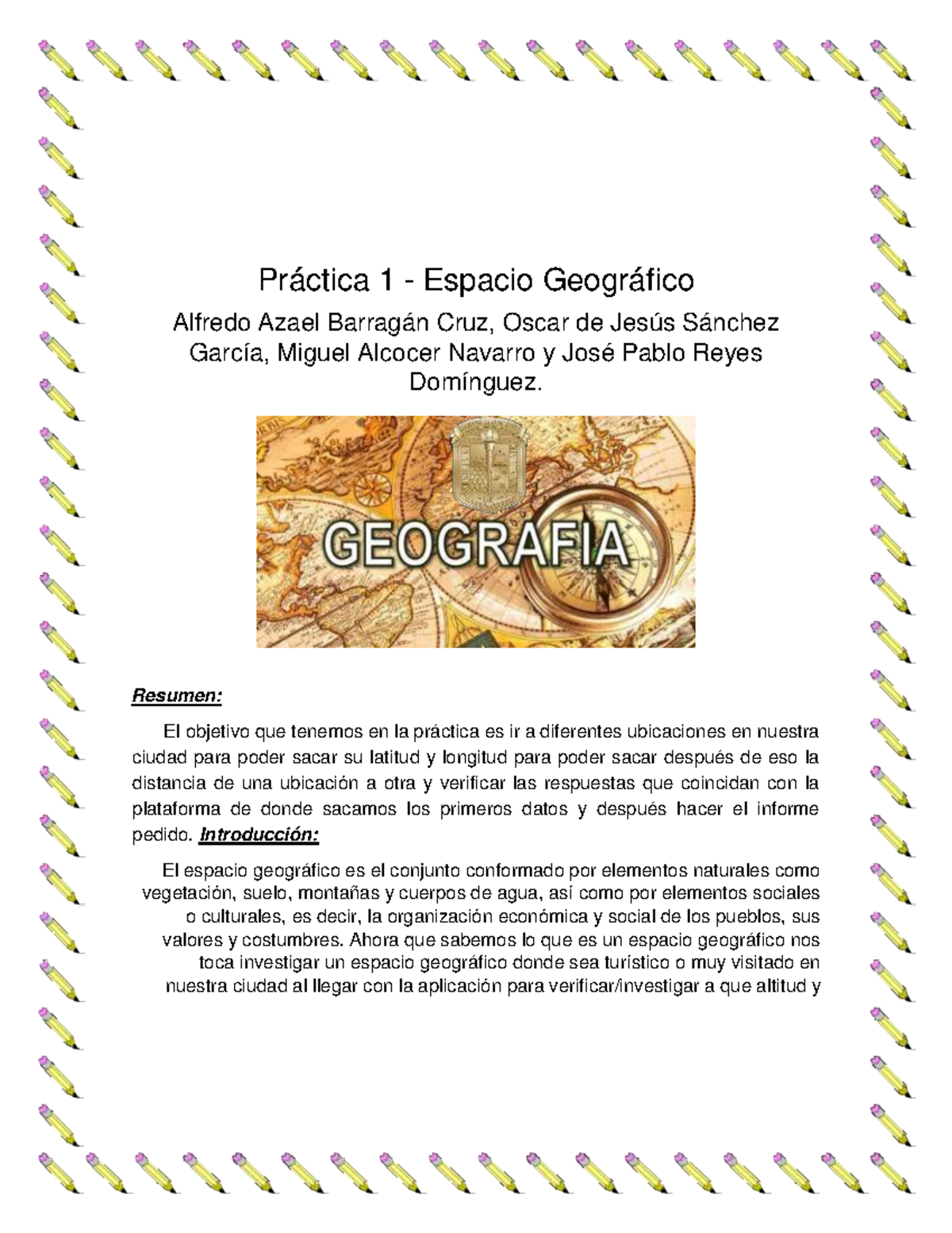 Practica 1 - Espacio Geografico - Alfredo Azael Barragán Cruz ...