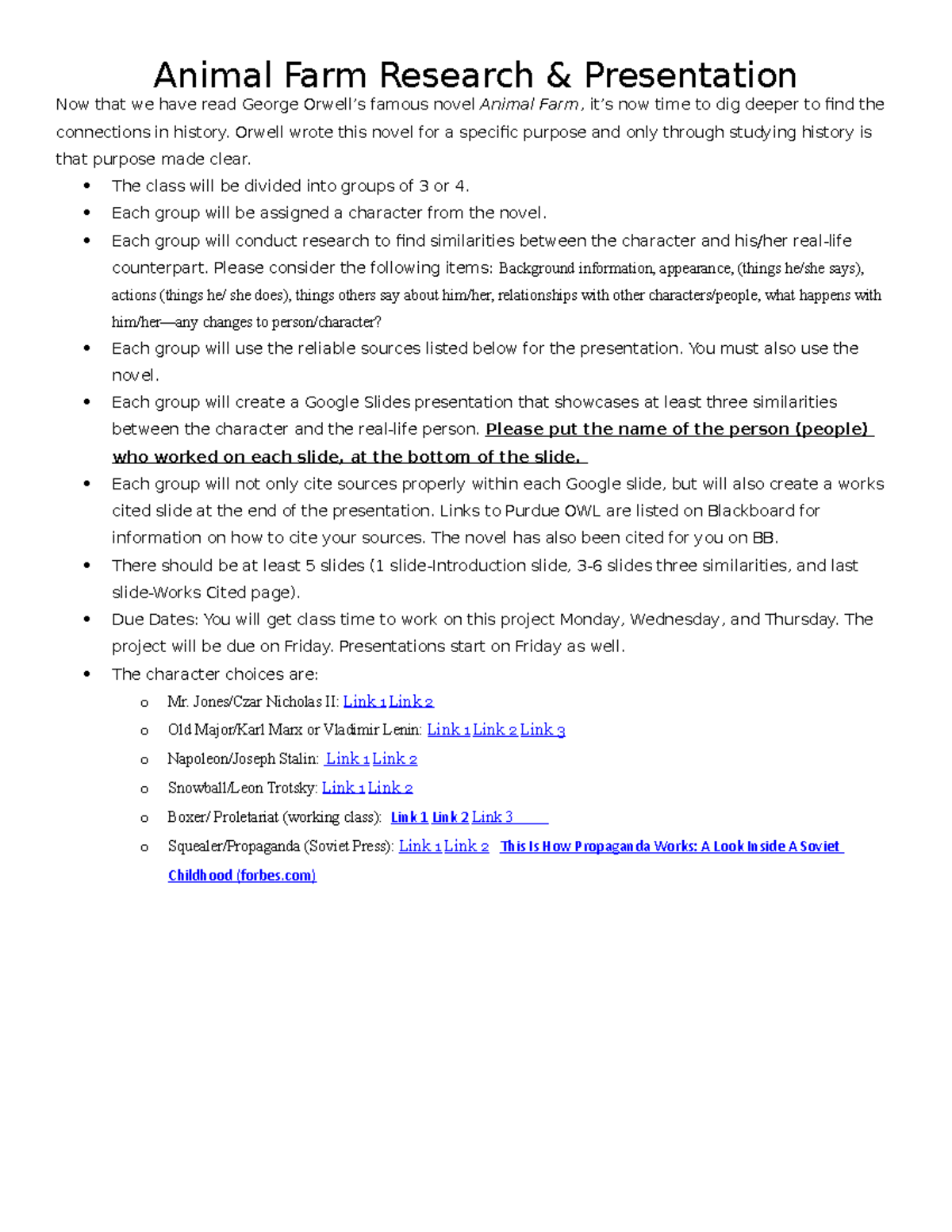 Animal Farm Research Presentation 2021(3) - Animal Farm Research ...