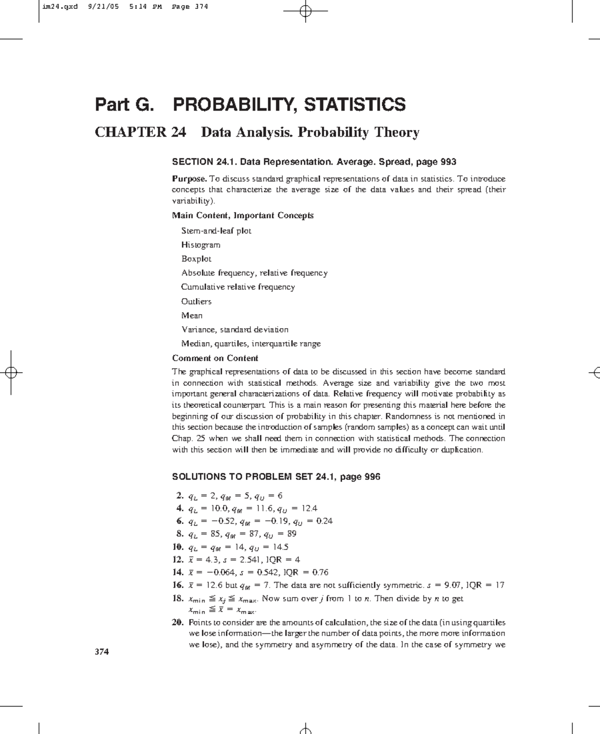 Solution crezick probability - im24 9/21/05 5:14 PM Page 374 Part G ...