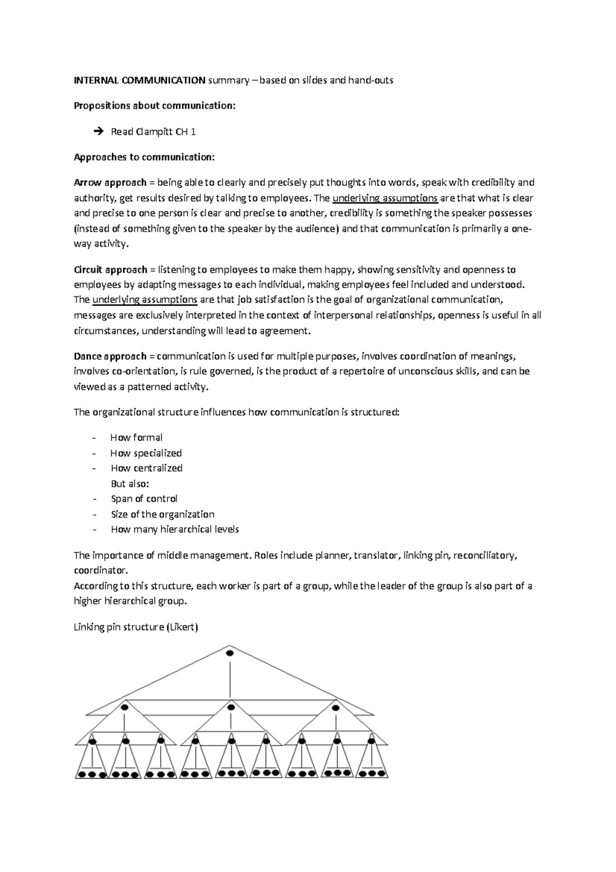 Internal Communication summary - INTERNAL COMMUNICATION summary – based ...