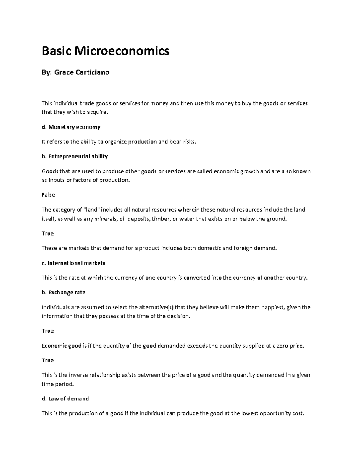 Basic-Microeconomics-PMF - Basic Microeconomics By: Grace Carticiano ...