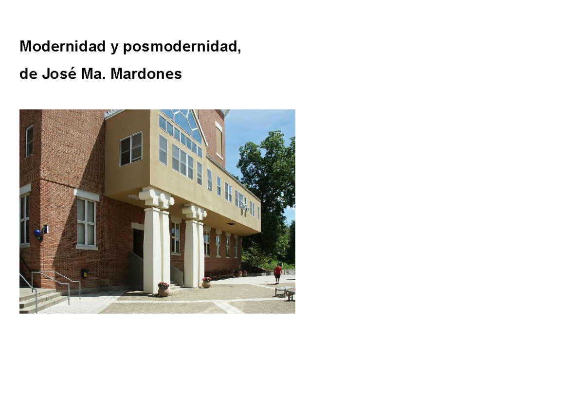 (2) Mardones - Modernidad y posmodernidad - Modernidad y posmodernidad ...