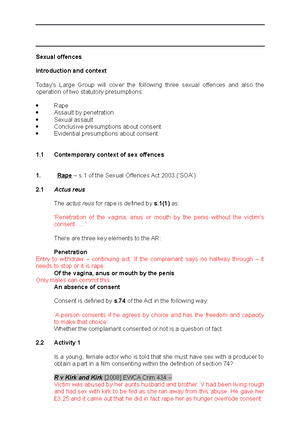 Prep Task 1 (points 3-5) Case Summaries - 3. R v Bree [2007] EWCA Crim ...