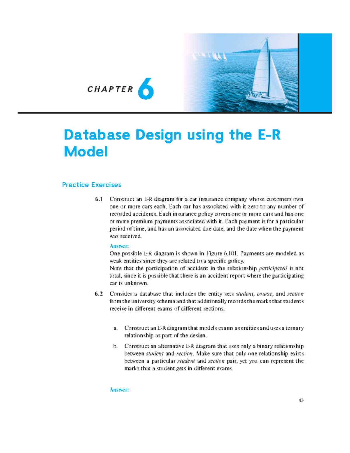 6 - serf - CHAPTER 6 Database Design using the E-R Model E-R E-R E-R E-R 44 customer customer_id ...