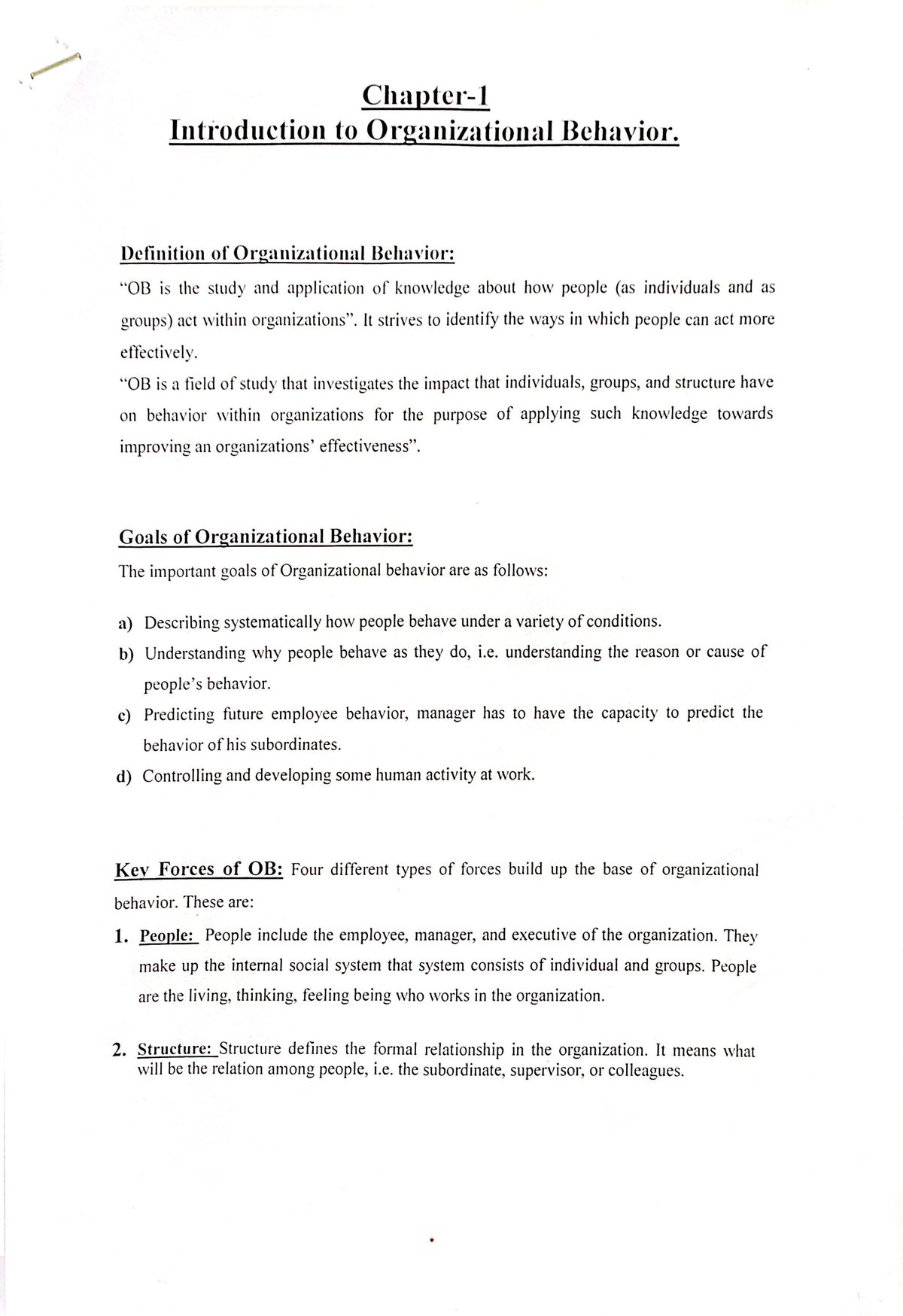 Introduction to Organization Behaviour - Studocu