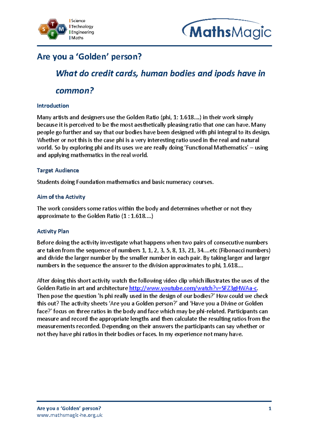 Are you a golden person Stemcon - Are you a ‘Golden’ person? 1 Are you ...