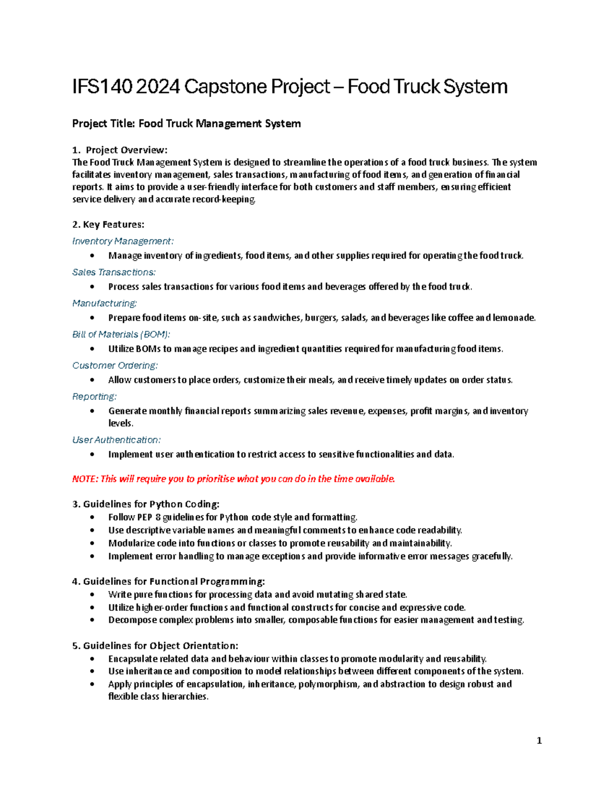 IFS140+2024+Capstone+Project+Food+Truck - IFS140 2024 Capstone Project ...