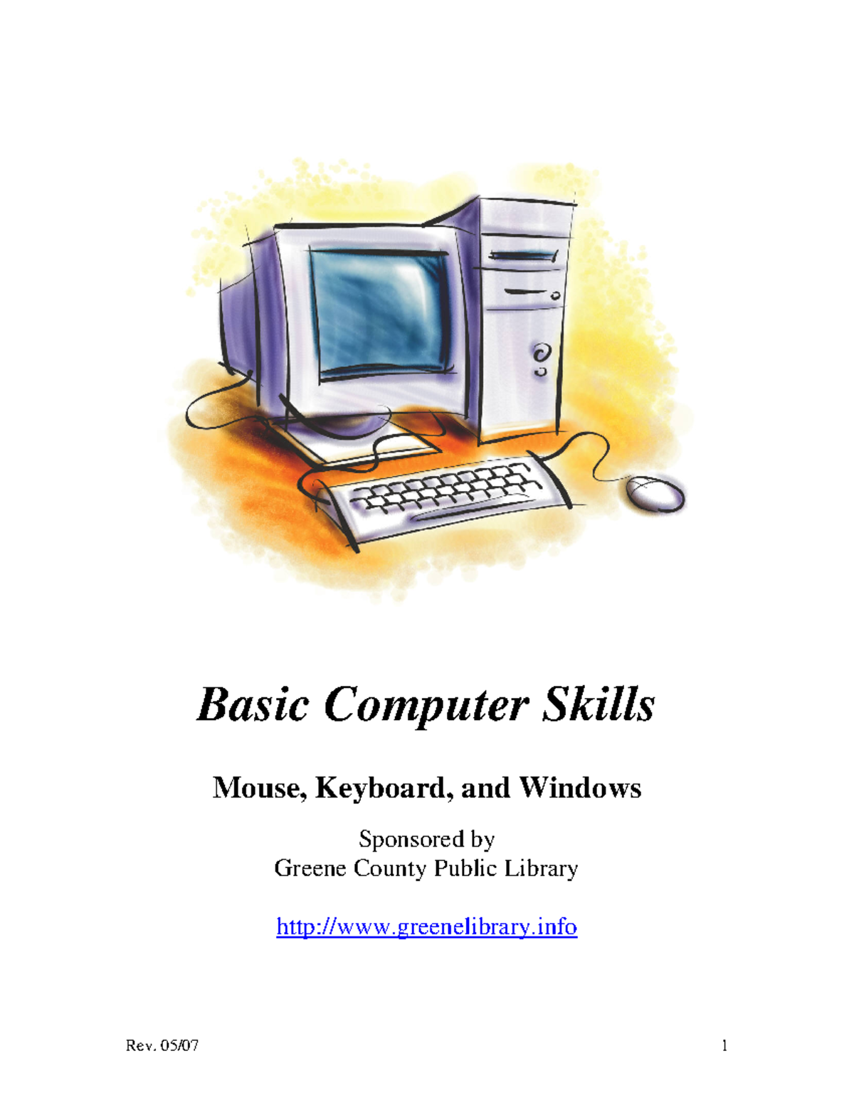 Basiccomputerskills - Basic Computer Skills Mouse, Keyboard, and ...