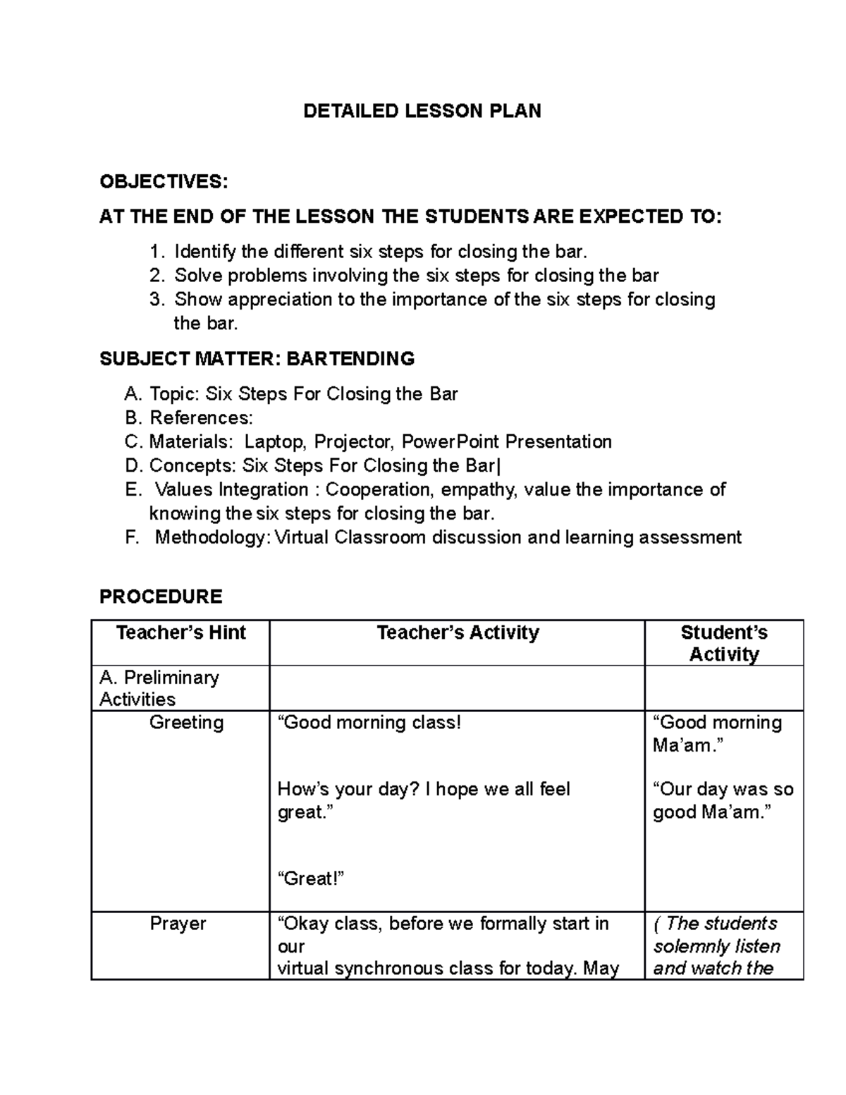 3-30-22 MY Final - Detailed- Lesson-PLAN- Bangate - DETAILED LESSON ...