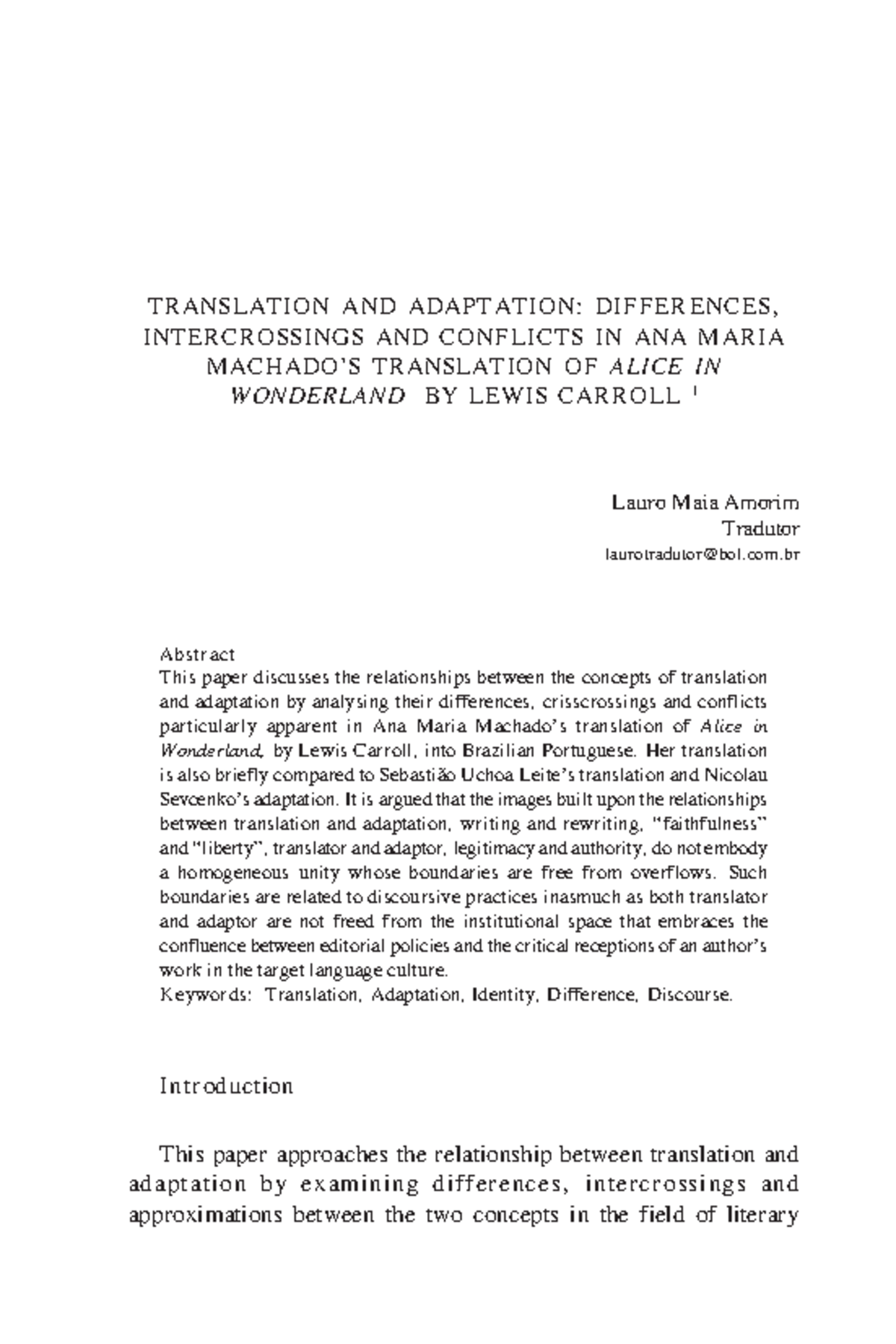 TranslationAndAdaptation - Translation and adaptation: differences ...