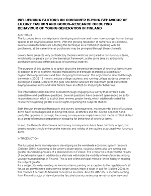 Luxury design & trends- trend study - RESEARCH ON A LUXURY BRAND ...