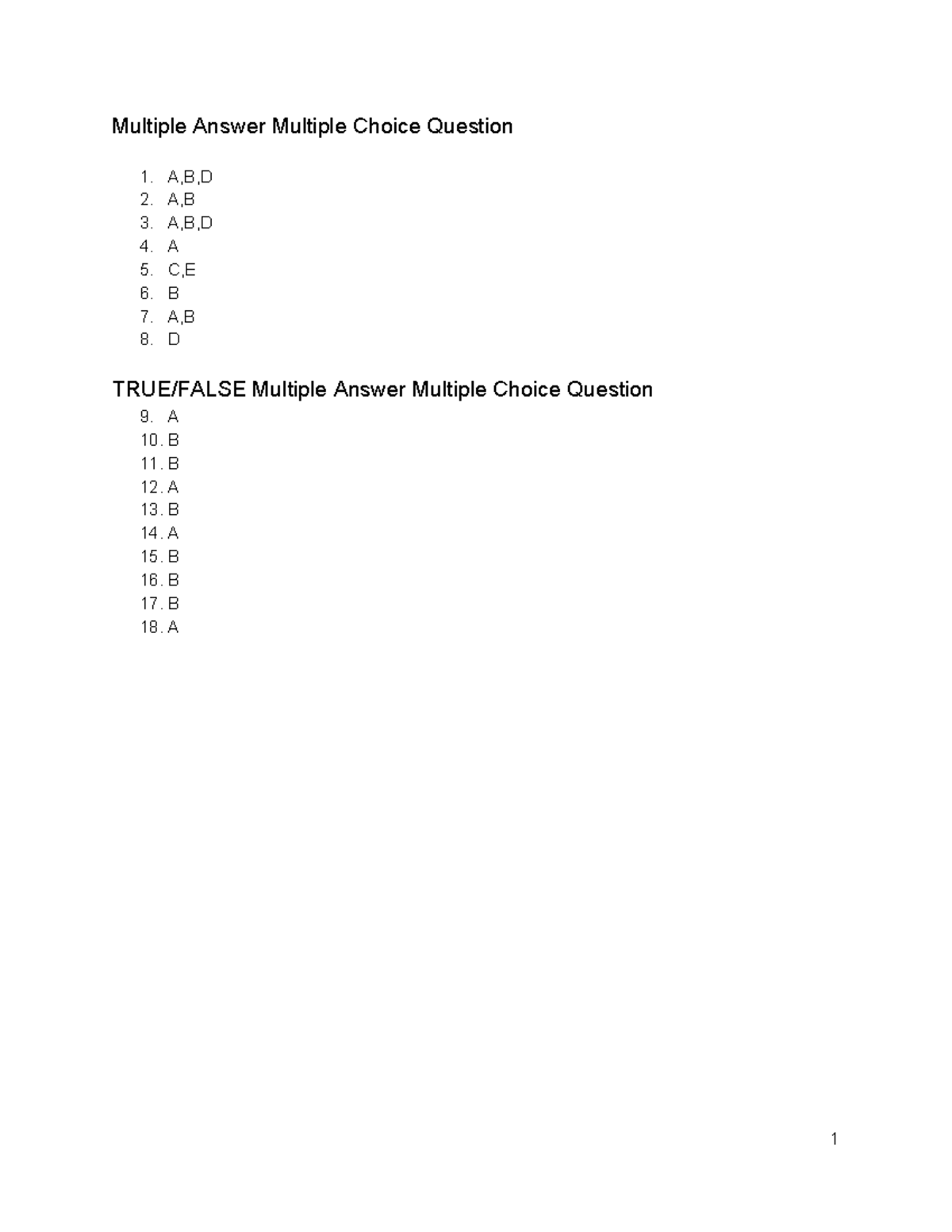 Sample Final 1 sol-1 - Multiple Answer Multiple Choice Question 1. A,B ...