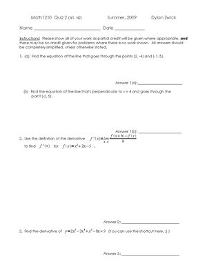Infinite limits practice problems - MATH 1210 - Studocu