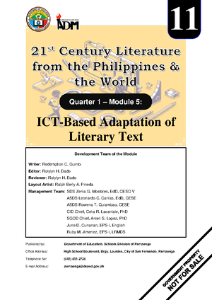 TLE2- Module-1 - Lecture - MODULE 1 Edukasyong Pantahanan at Pangkabuhayan with Entrepreneurship ...