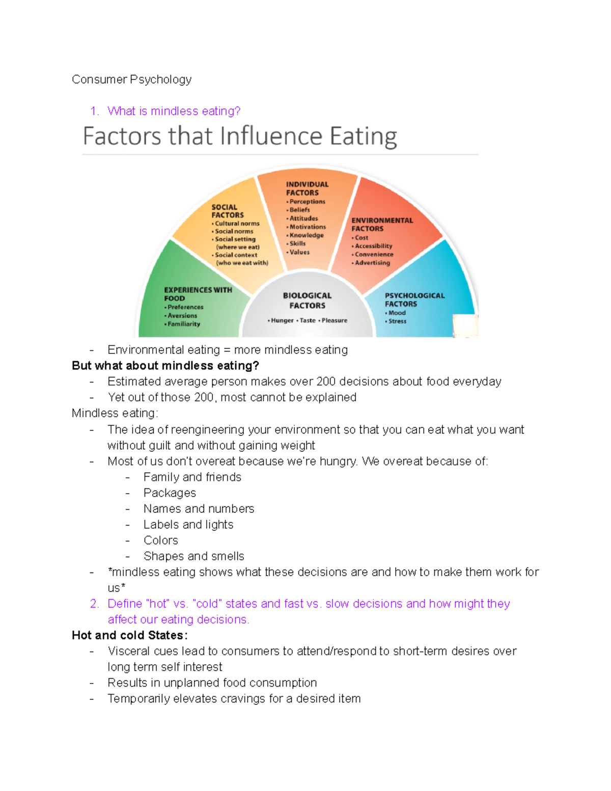 Consumer Psychology - Consumer Psychology What is mindless eating ...
