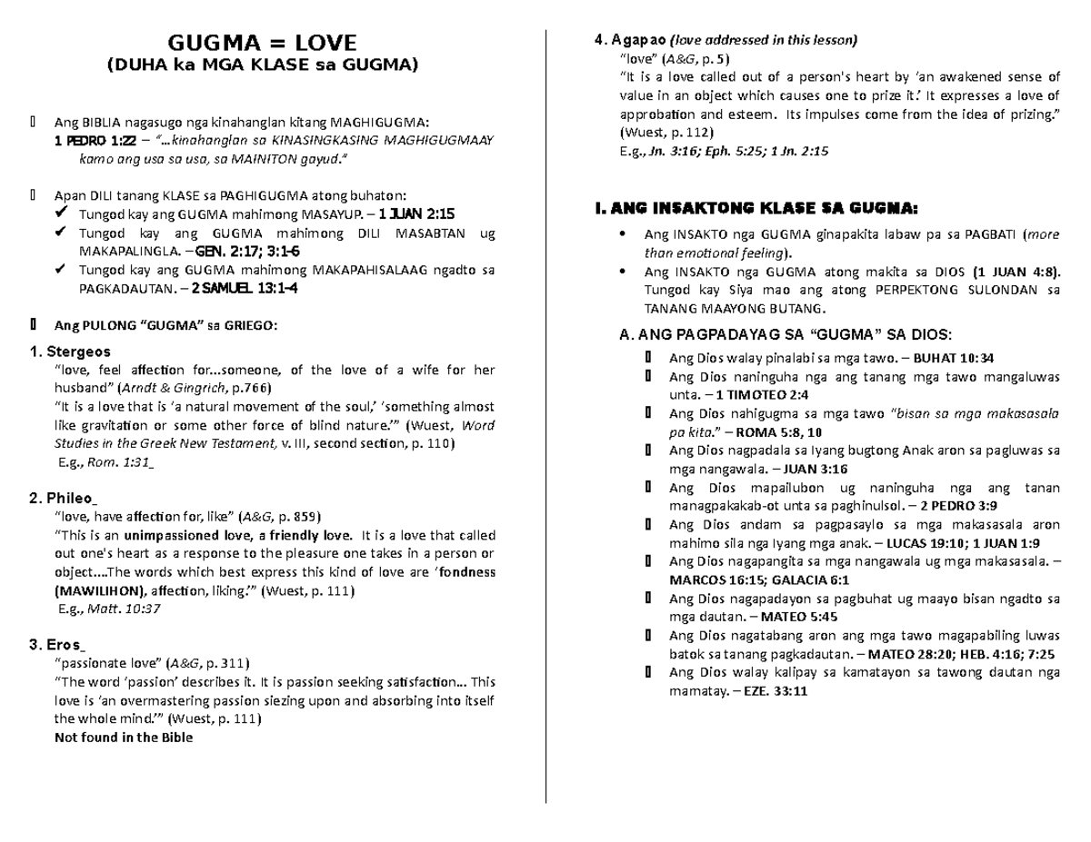 DUHA ka MGA Klase sa Gugma by Joshua Notarte - GUGMA = LOVE (DUHA ka ...