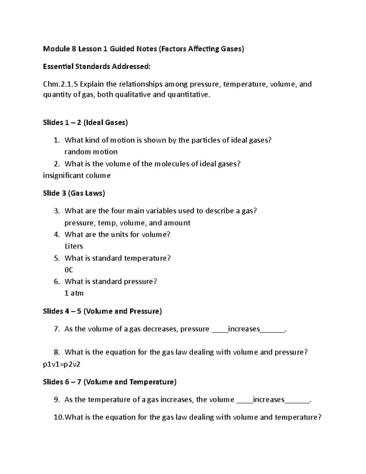 Copy of Module Eight Lesson One Guided Notes - Module 8 Lesson 1 Guided ...