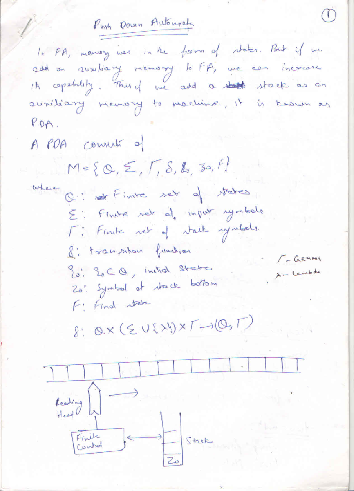 PDA TM - turing machine - Bachelor's of education - Studocu