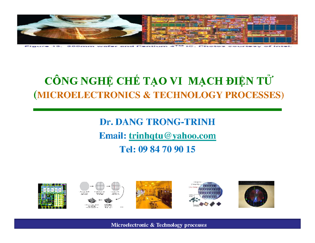 Che tao vi mach 1 - sdfas - Microelectronic & Technology processes CÔNG ...