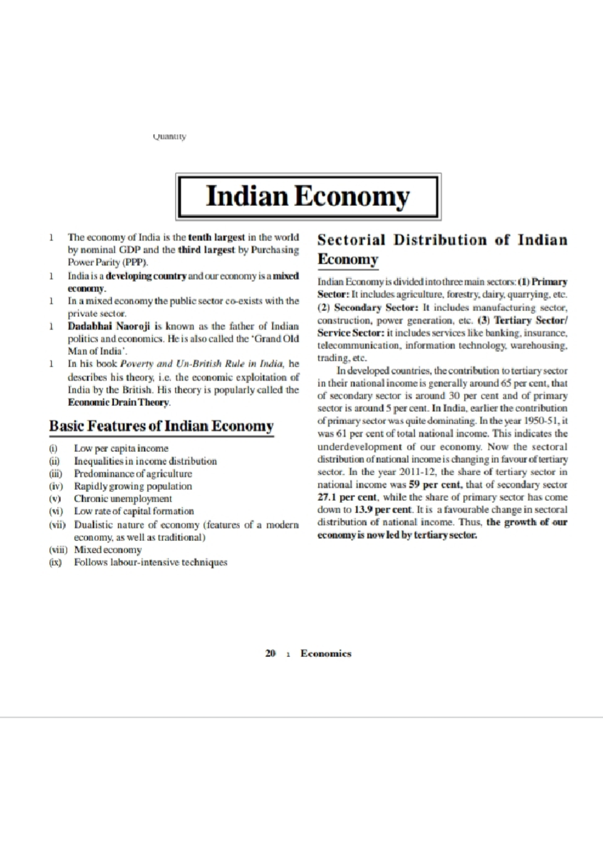 Indian economy - B.A Economics - Studocu