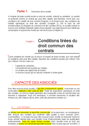 Séance 3 les apports en droit des sociétés - SÉANCE 3 – LES APPORTS ...