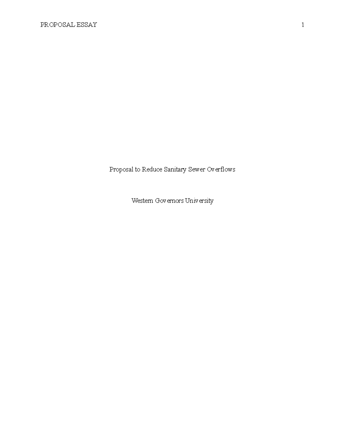 WGU C455 English Comp Proposal Essay - Proposal to Reduce Sanitary ...