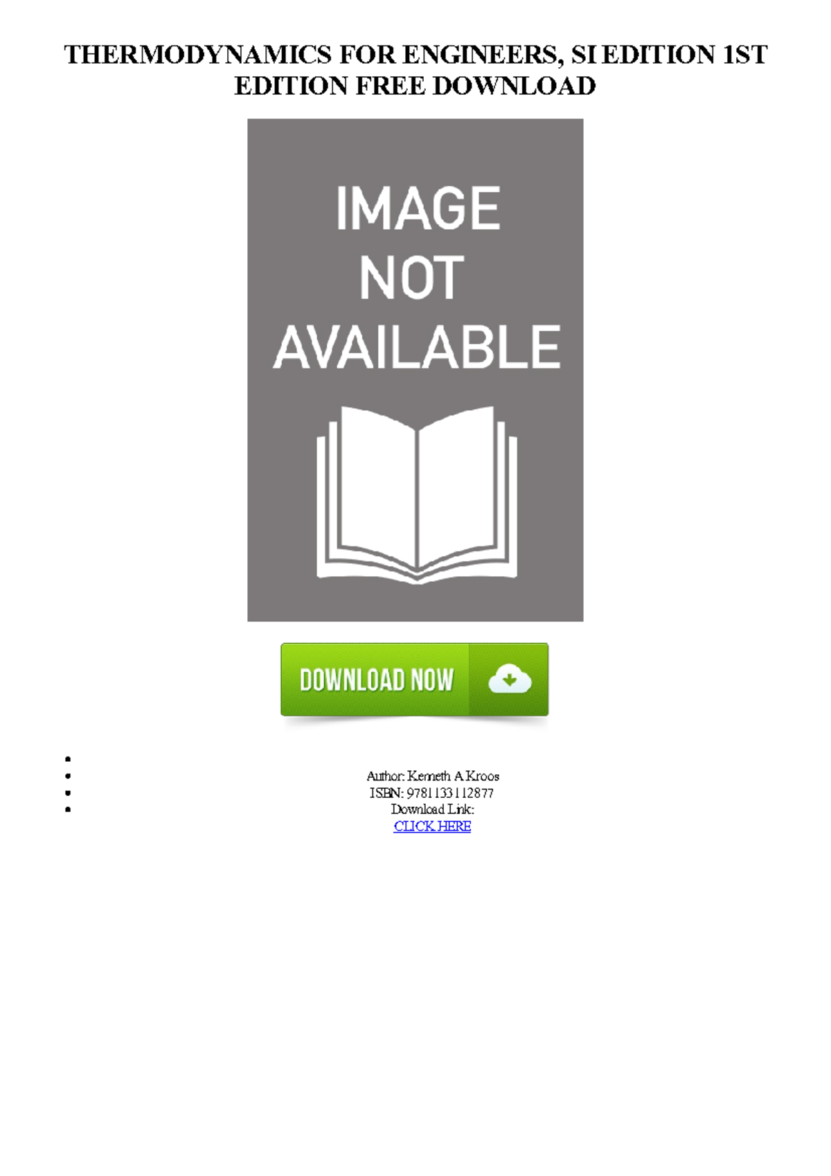 Thermodynamics For Engineers Si Edition 1st Edition 146