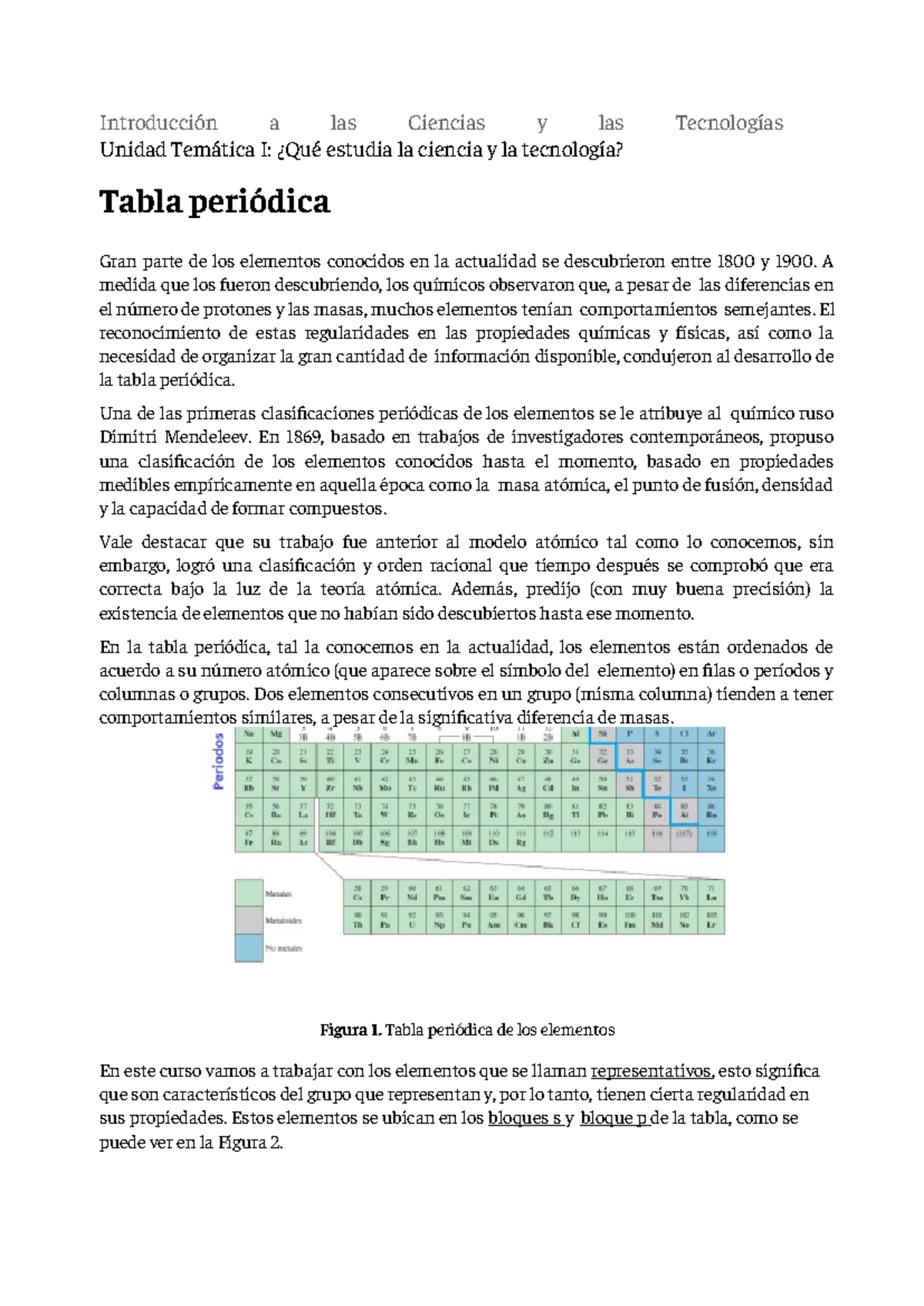 U1.S2 Tabla periódica - Info de los apuntes de clase de la materia del ...