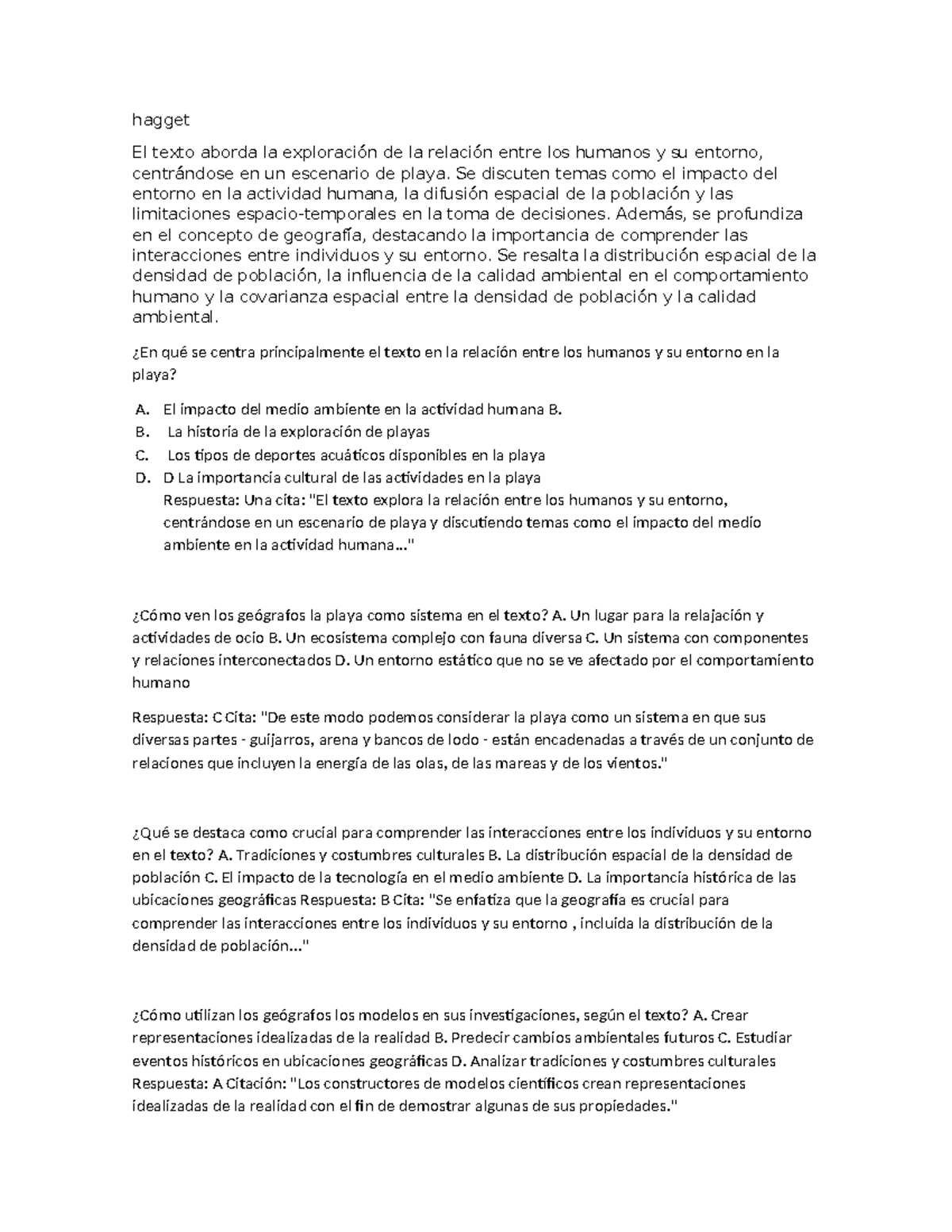 Resumen geografia - hagget El texto aborda la exploración de la ...