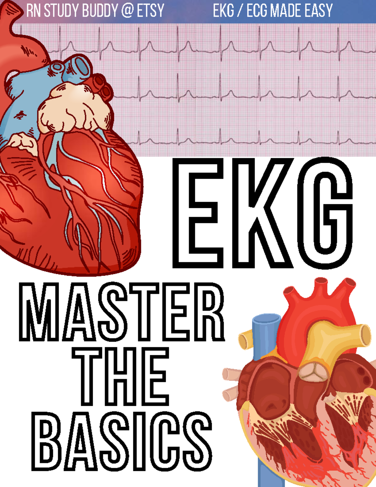EKGOriginal-compressed - rn study buddy @ Etsy ekg / ecg made easy ...