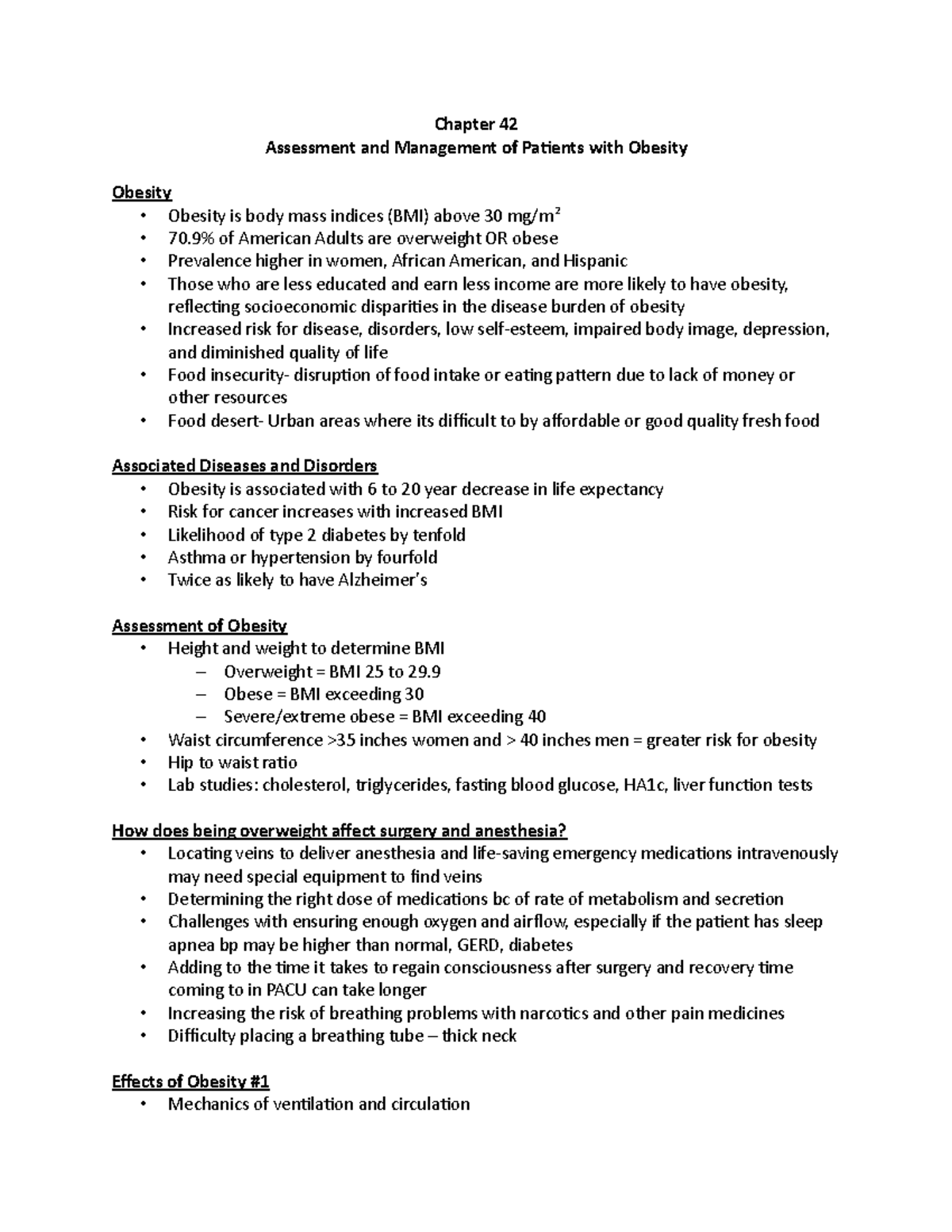 Pro 2 Chapter 42 - Dr. Fusco - Chapter 42 Assessment and Management of ...