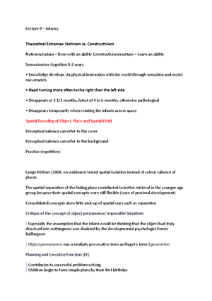 Lecture 3 - teacher is Amanda - Lecture 3 – Developmental & Cognitive ...