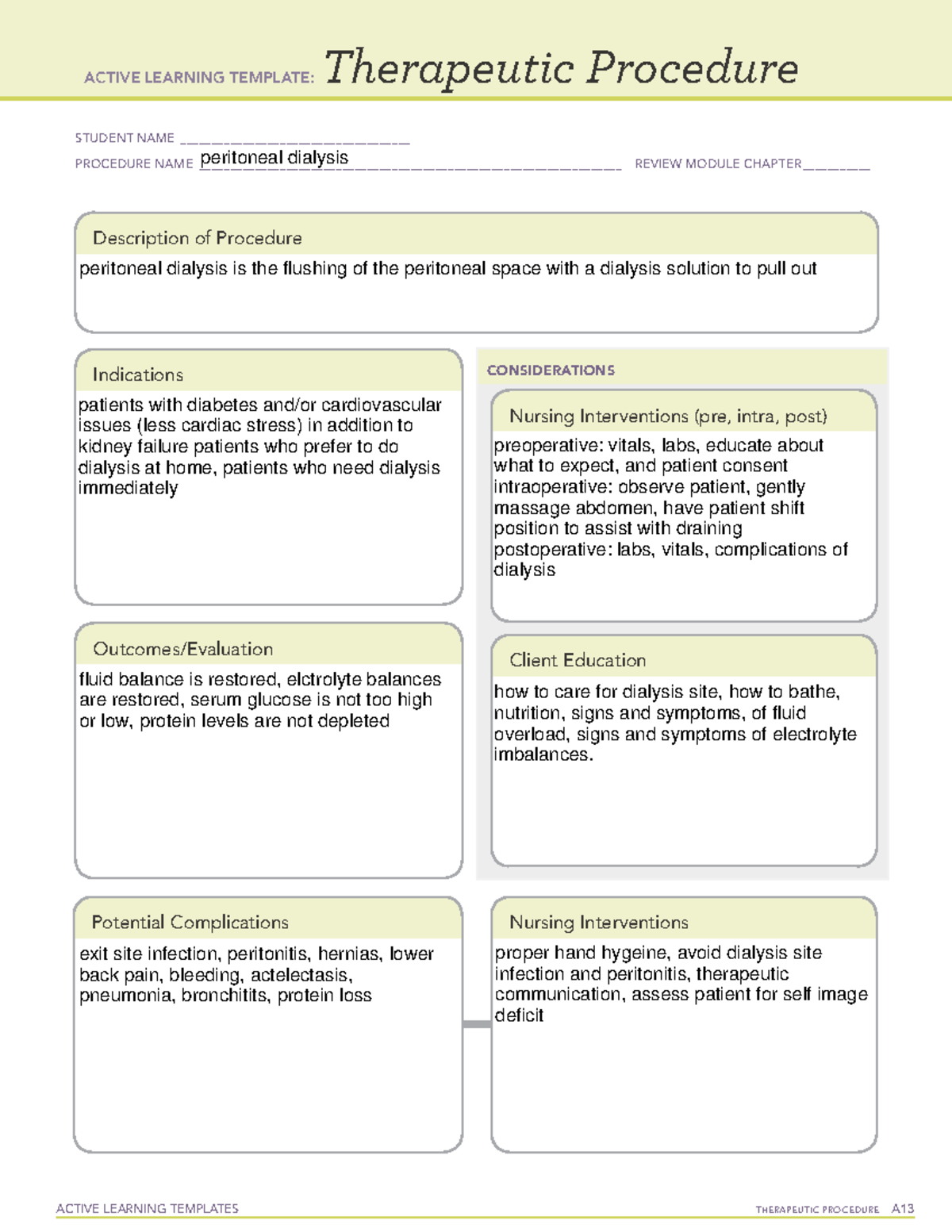 Proctored medsurg rem 3 - ACTIVE LEARNING TEMPLATES THERAPEUTIC ...