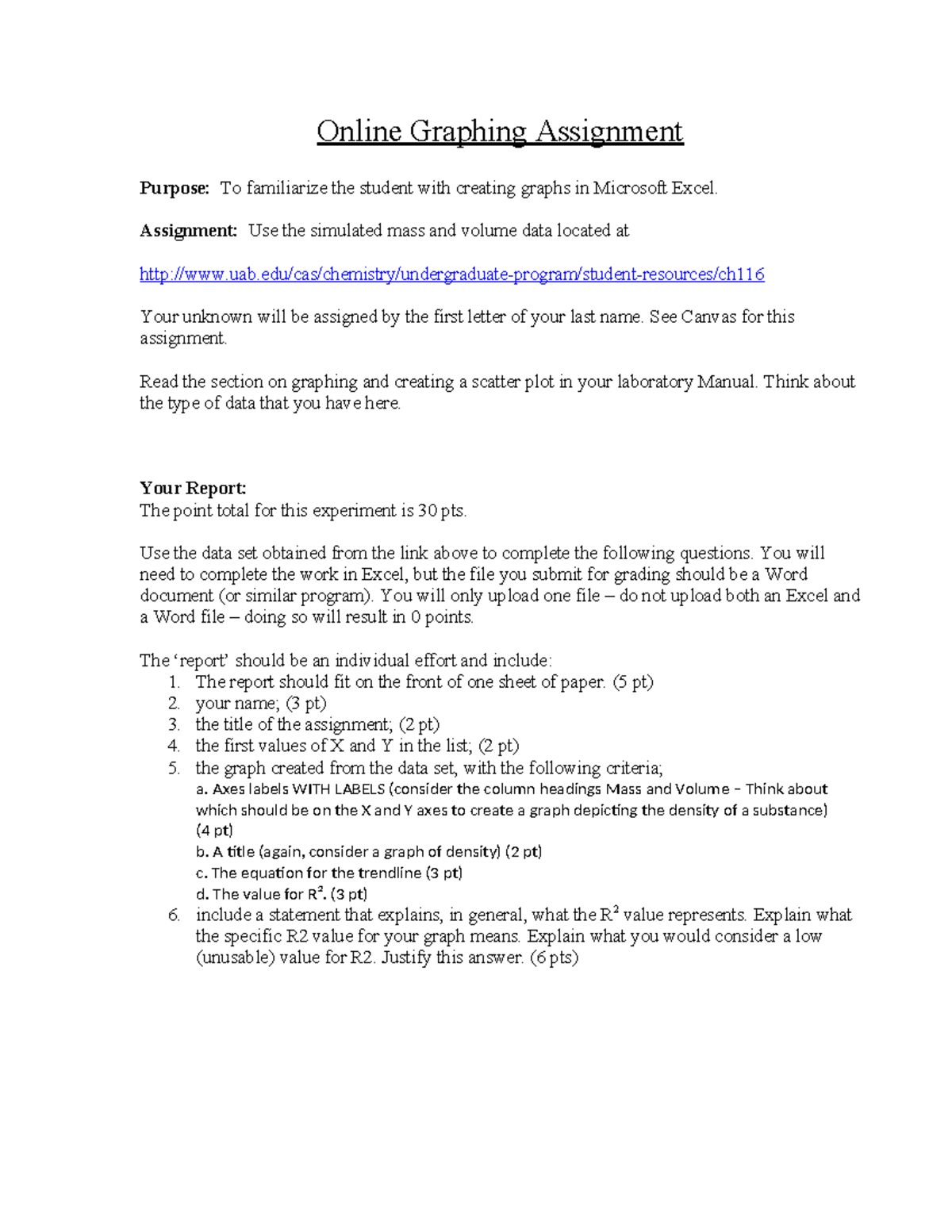 Online Graphing Assignment 1 Online Graphing Assignment Purpose To