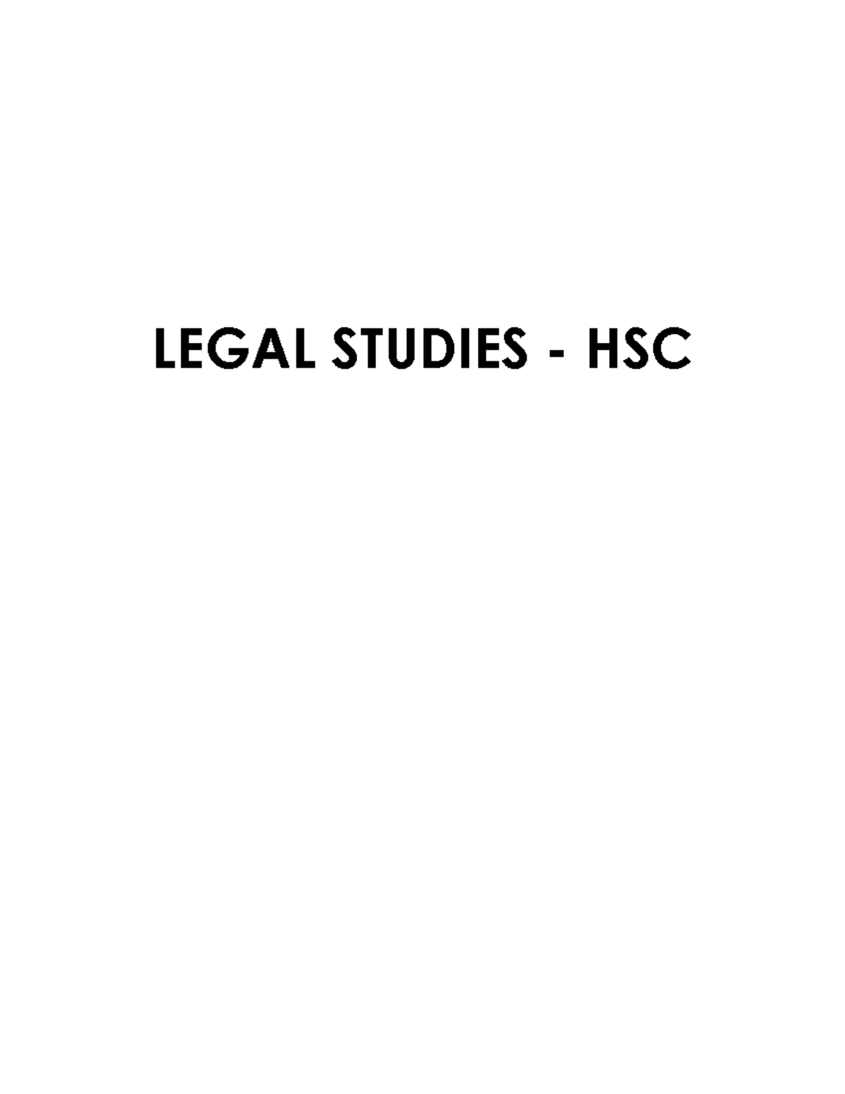 Legal Year 12 - LEGAL STUDIES - HSC HSC TOPIC 1: HUMAN RIGHTS The ...