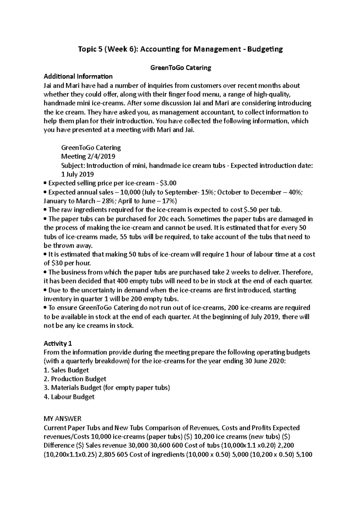 ACCT1046 In-Class Activities Week 6 - Topic 5 (Week 6): Accounting for ...