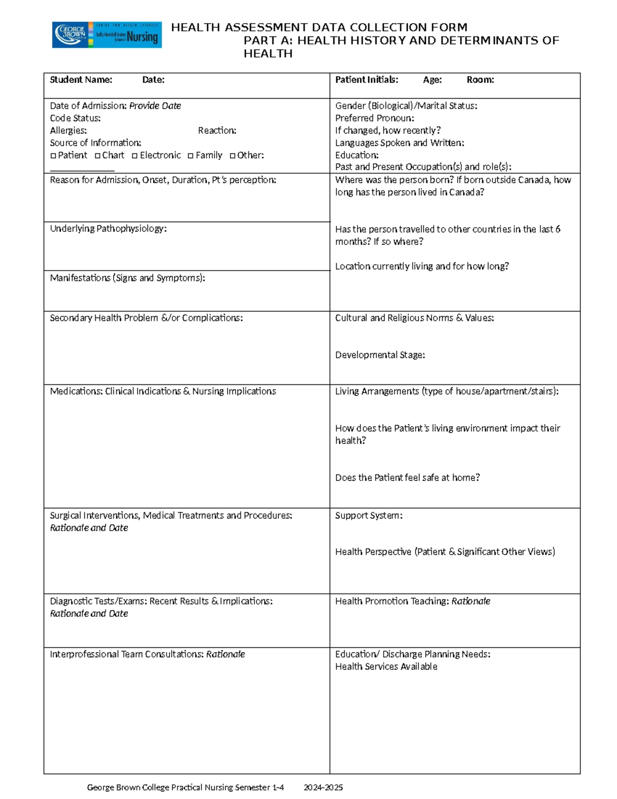 Health Assessment Data Collection 2024 25 - HEALTH ASSESSMENT DATA ...