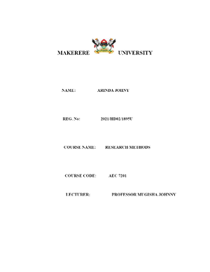 Research Methodology Online e - RM-01SOM-Mar - Studocu