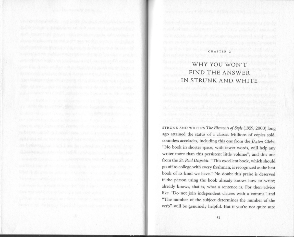 Why You Won't Find the Answer in Strunk & White -1 - MGMT 3070 - Studocu