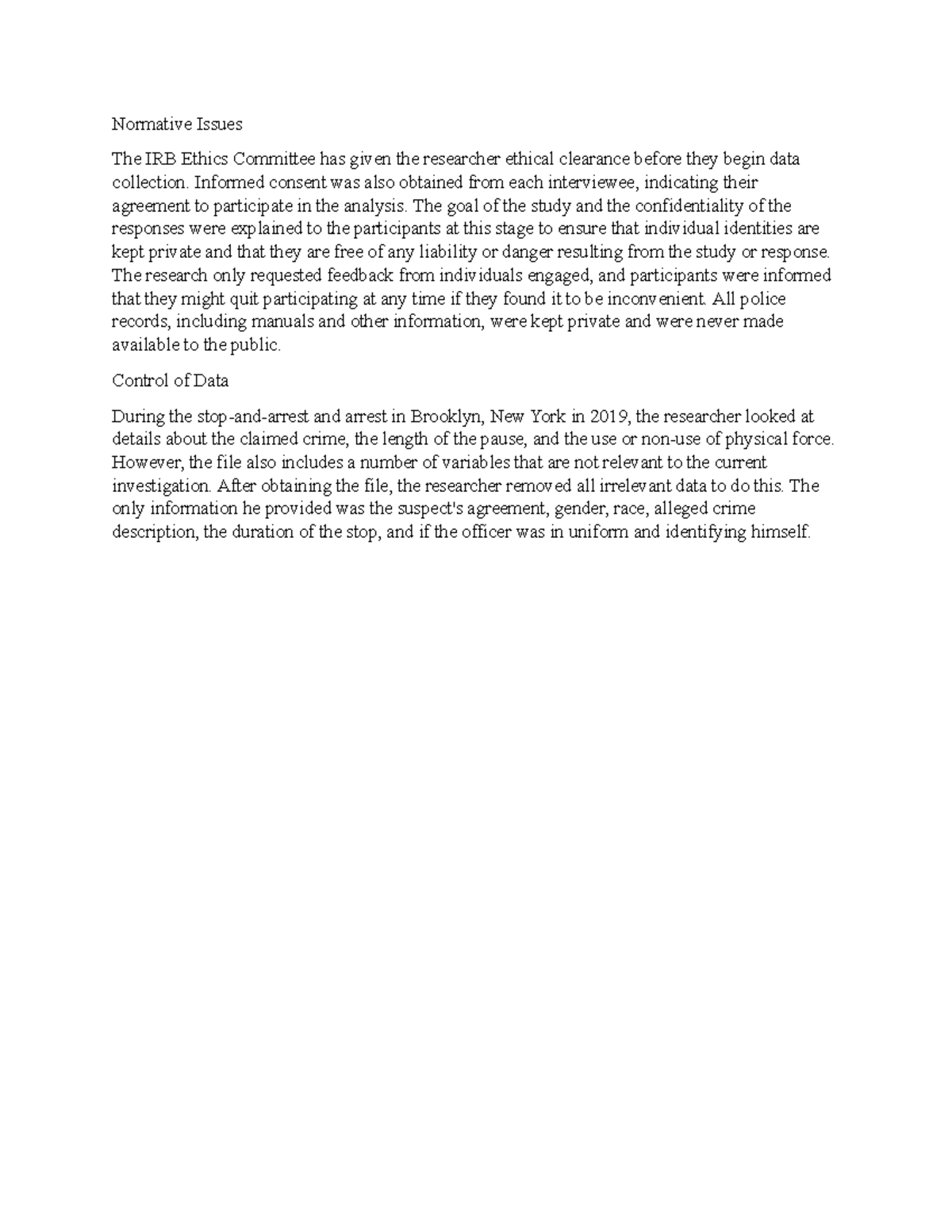 Normative Issues - A Wonderful paper - Normative Issues The IRB Ethics ...