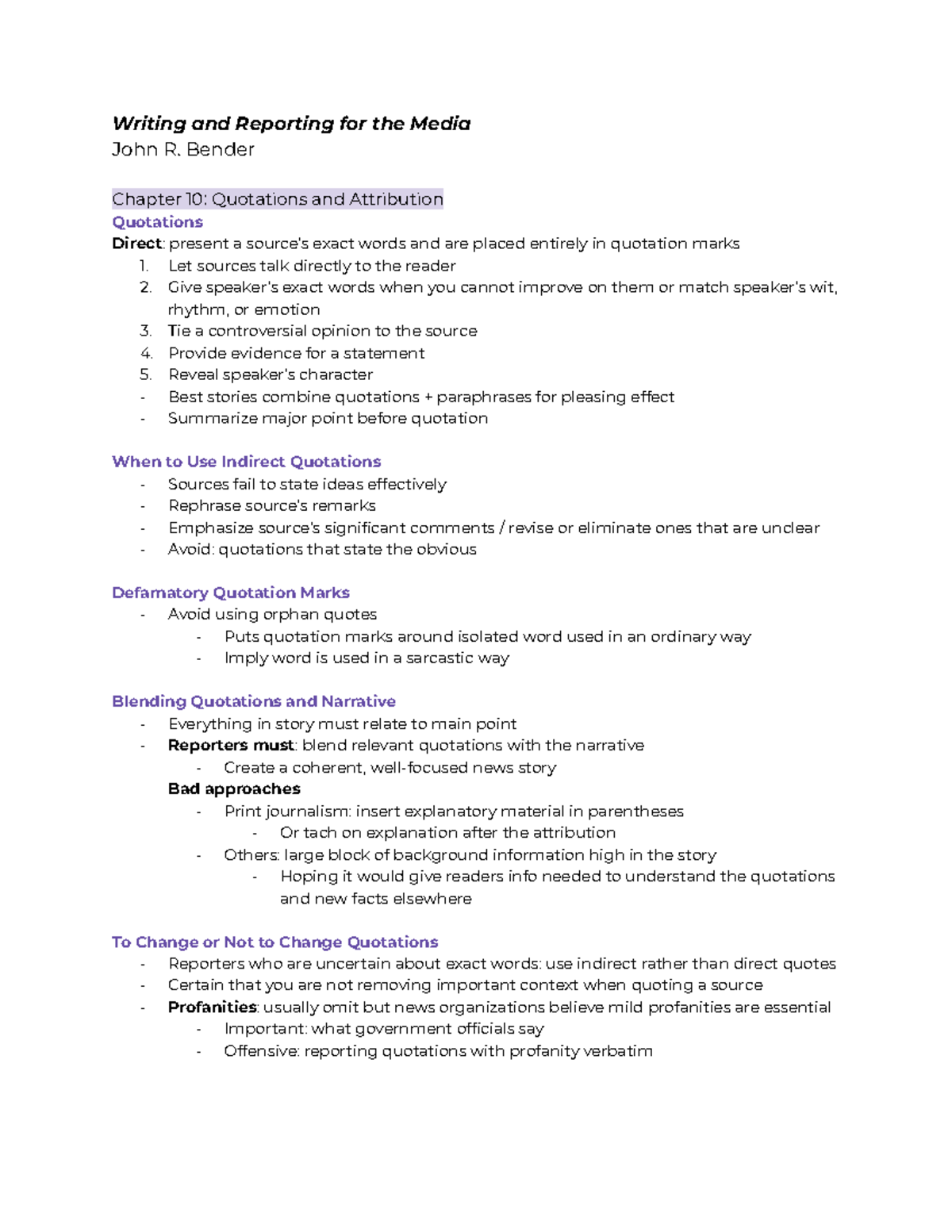 Writing and Reporting for the Media Chapter 10 - Writing and Reporting ...